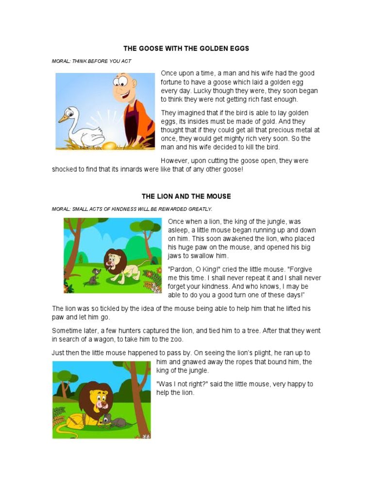 The Goose With The Golden Eggs | PDF