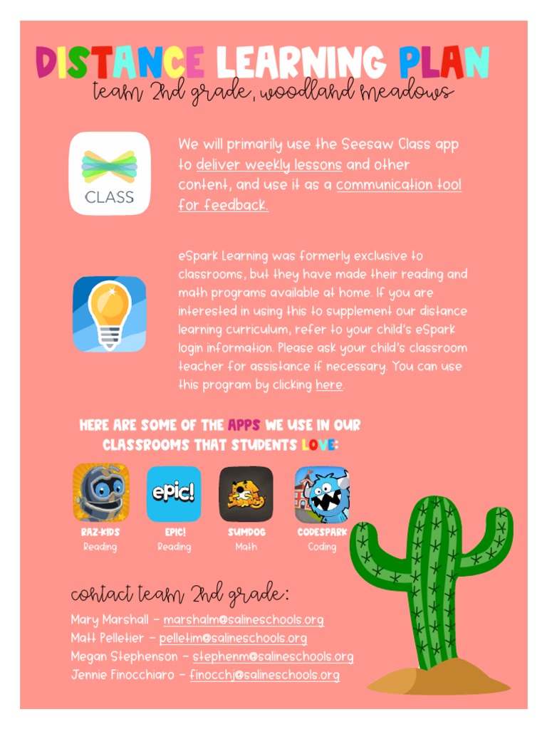 2nd Grade Distance Learning Guide | PDF