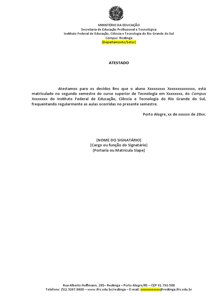 Modelo de Atestado | PDF