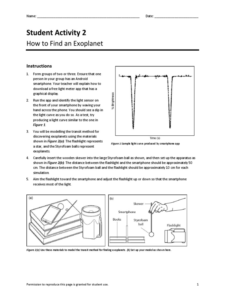 Student Activity 2: How To Find An Exoplanet | Download Free PDF ...