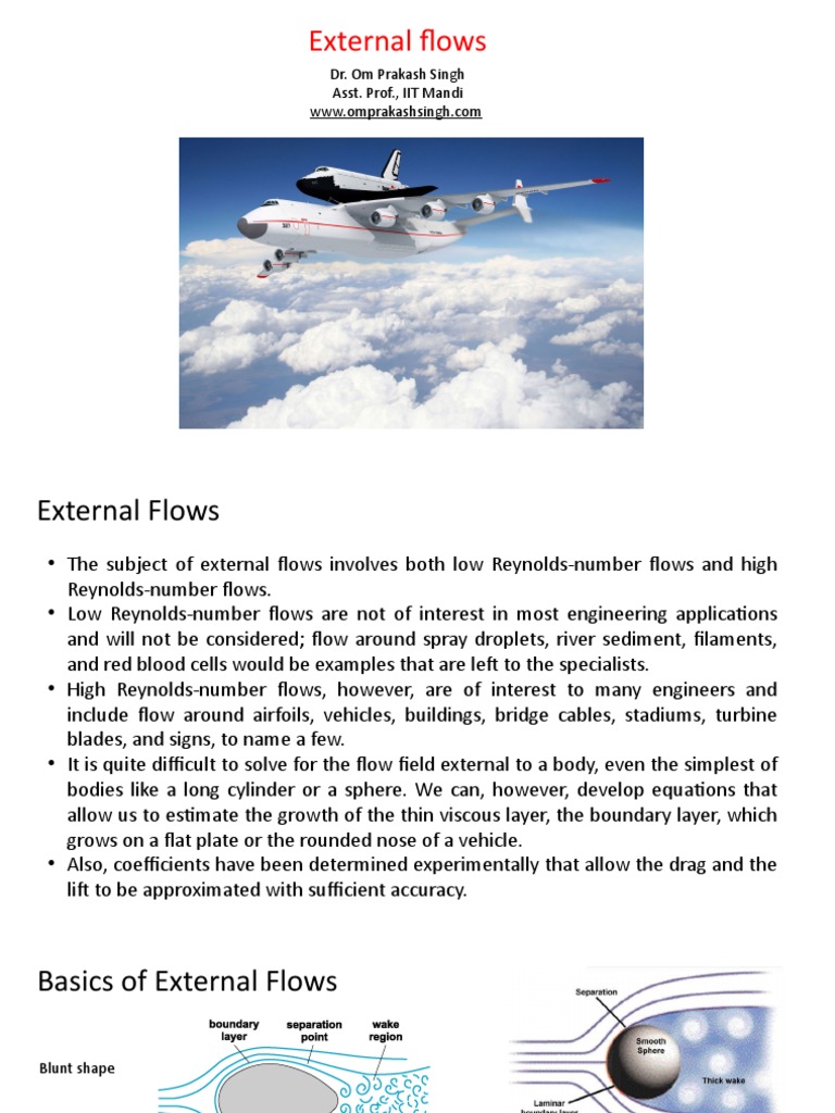 External Flows: Dr. Om Prakash Singh Asst. Prof., IIT Mandi | PDF ...