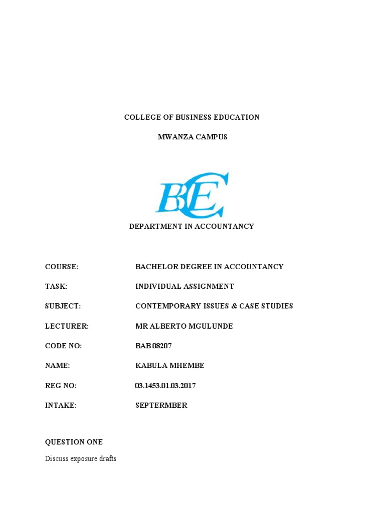 Kabula Mhembe | PDF | Financial Accounting Standards Board | Integrity