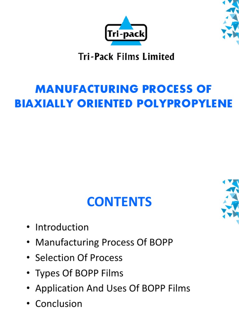 BOPP Film Manufacturing Process Guide | PDF | Extrusion | Polymer Chemistry