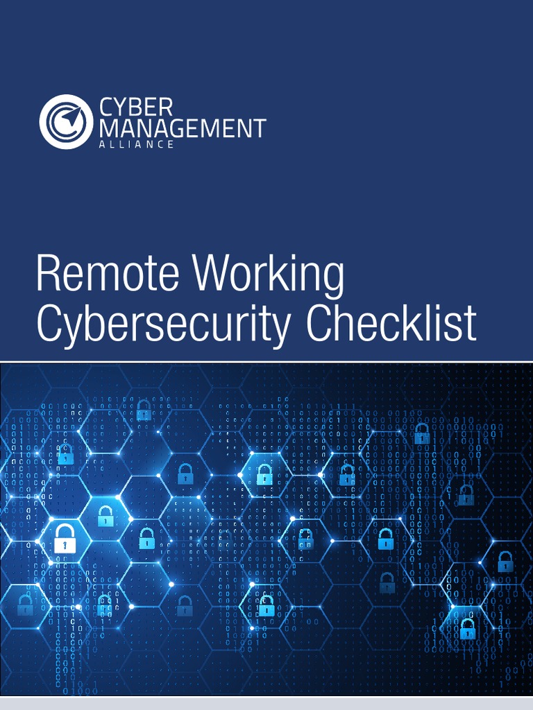 CMA Remote Working Checklist | PDF | Mobile App | Backup