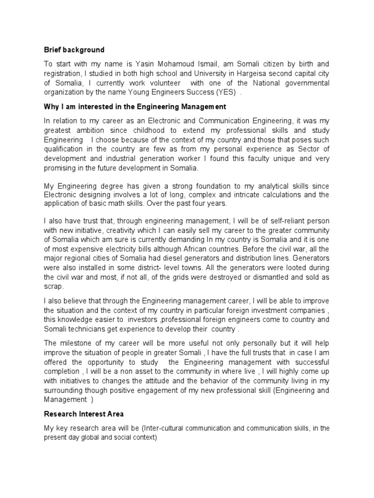 Engineering Management SOP | PDF | Somalia | Engineering