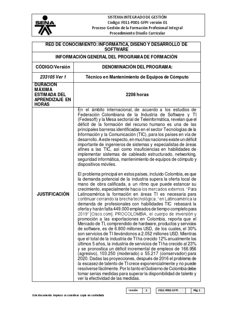 Técnico en Mantenimiento de Equipos de Cómputo | PDF | Hardware de la ...