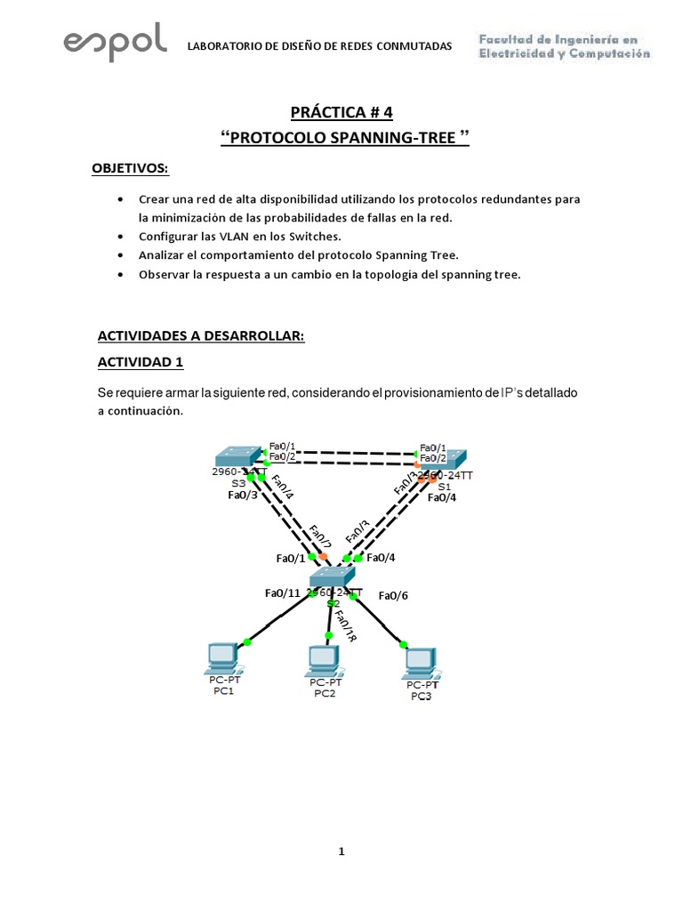 Práctica 4 SW STP y RSTP . | PDF | Conmutador de red | Protocolos de red