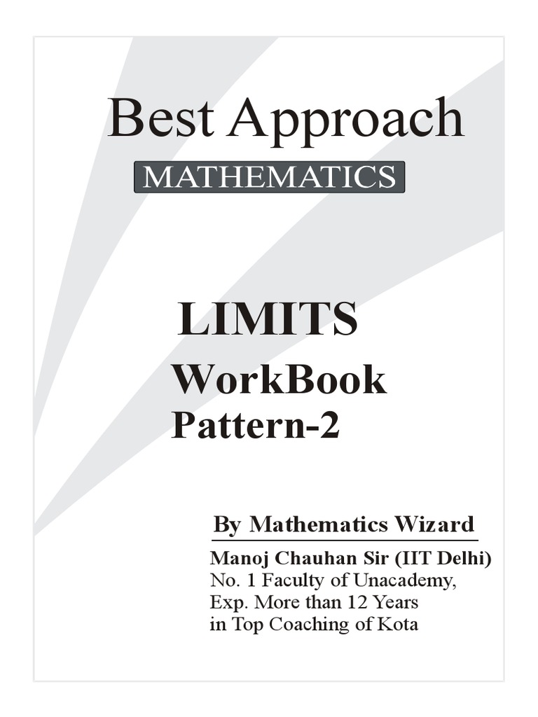 Workbook Limits byMCSirPattern2 | PDF | Sine | Limit (Mathematics)