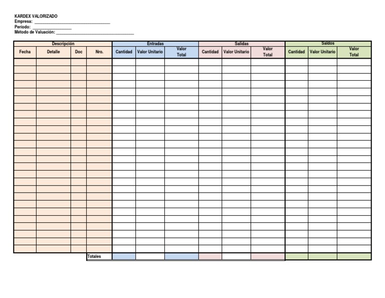 Formato Kardex | PDF