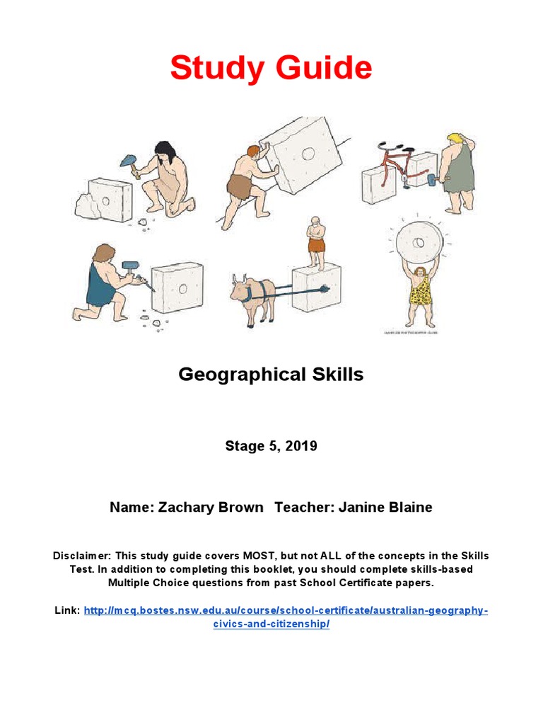 Stage 5 Geography Skills Study Guide | PDF | Contour Line | Longitude