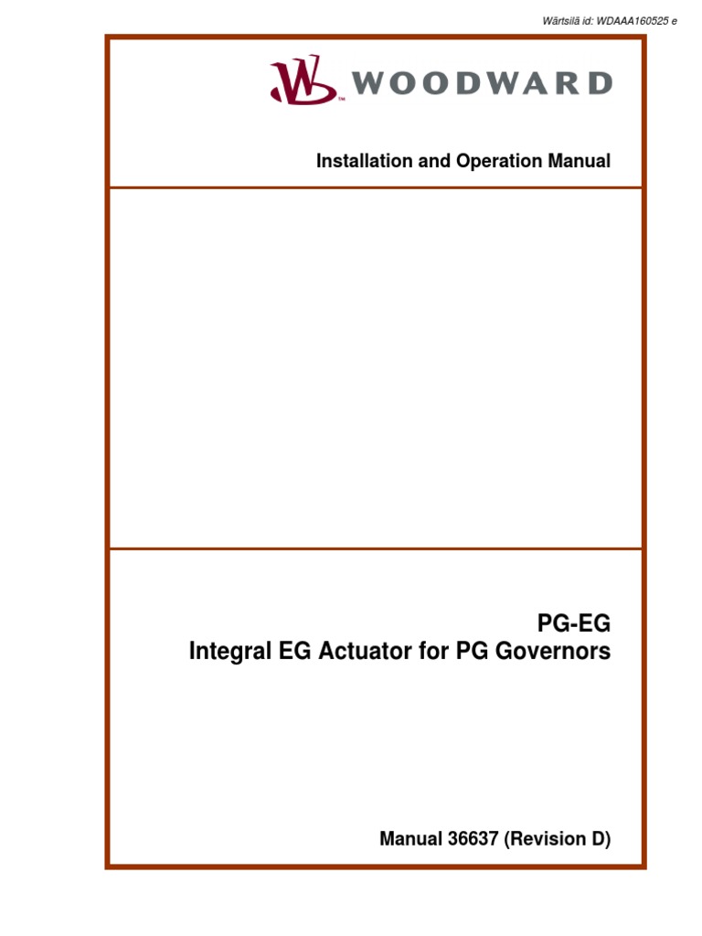 Governor PG-EG PDF | PDF | Valve | Actuator