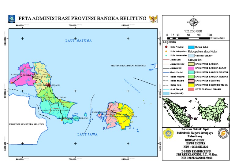 Peta Administrasi Provinsi Bangka Belitung | PDF