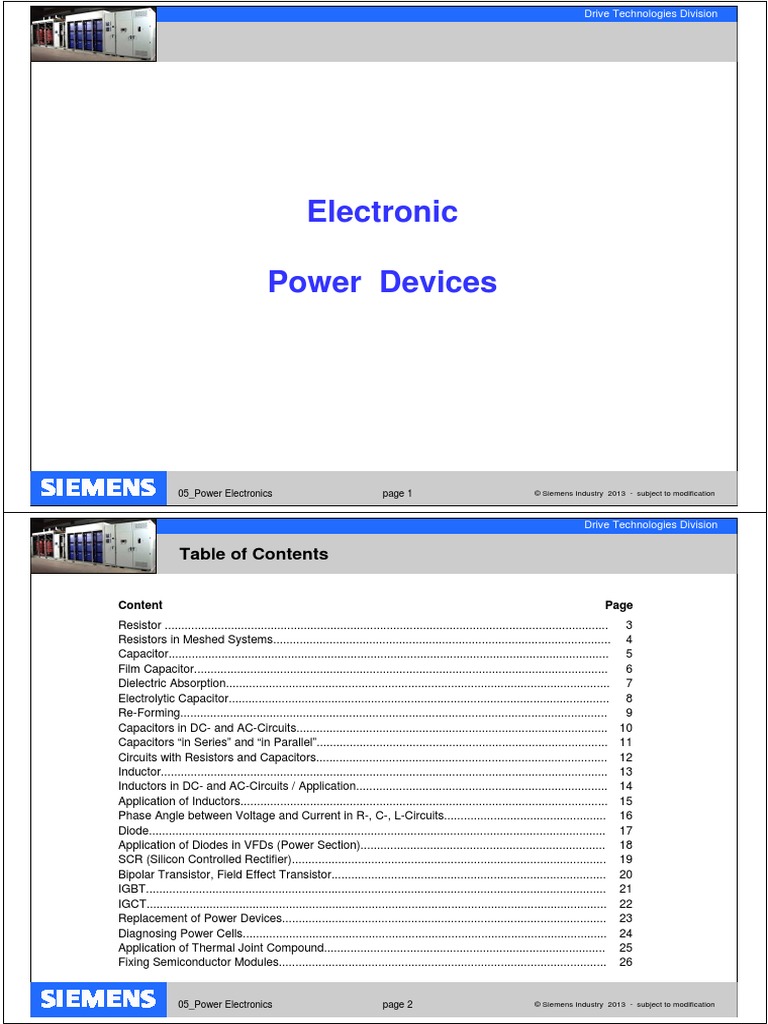 01 Power Electronics PDF | PDF | Capacitor | Inductor