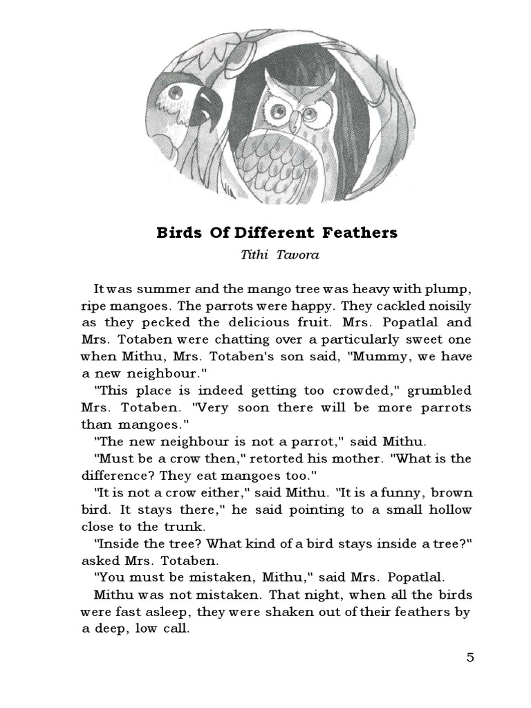 Birds of Different Feathers by Tithi Tavora | PDF | Owl | Paravians