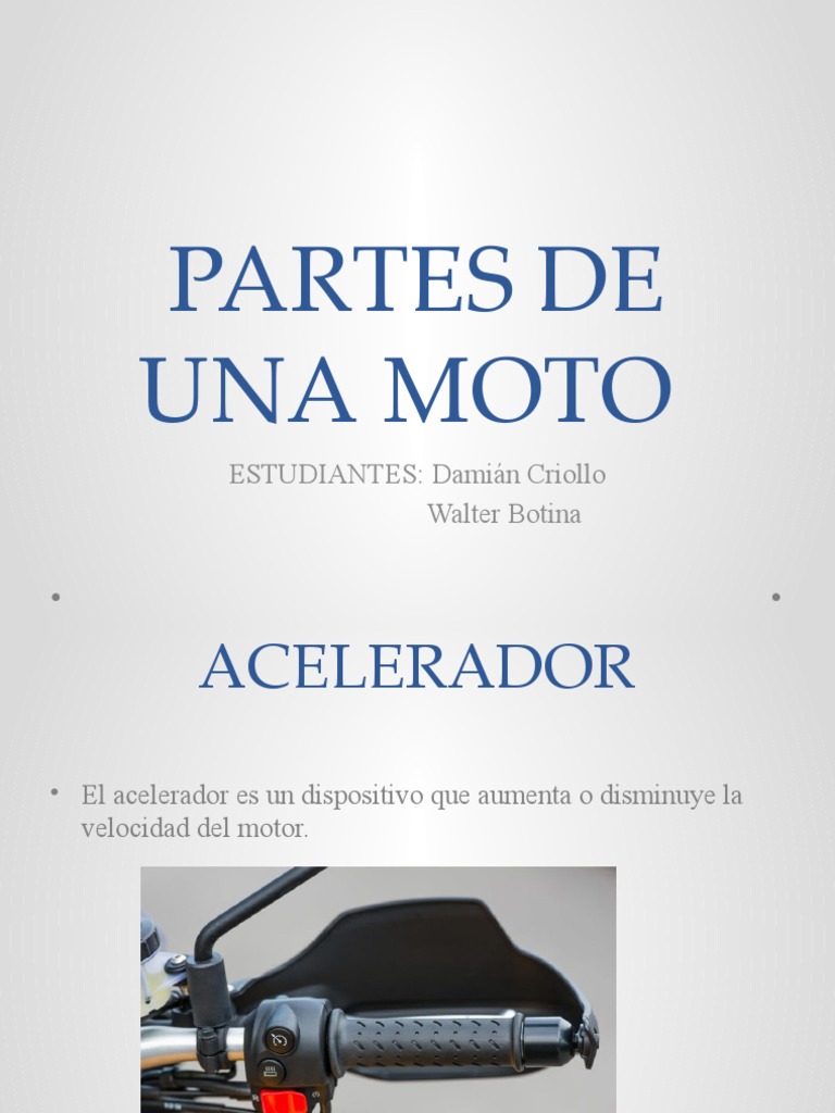 Partes Esenciales de una Motocicleta | PDF | Motocicleta | Ingeniería ...