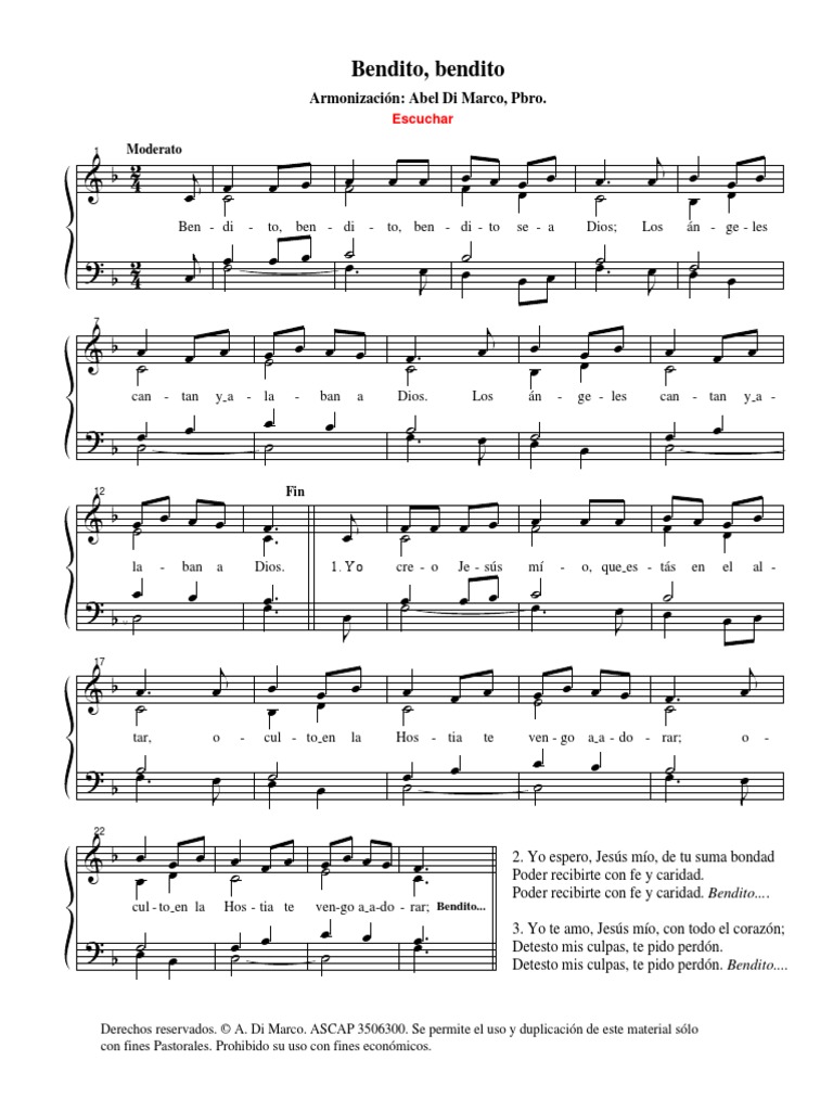 Bendito Bendito PDF | PDF | Religión y creencia