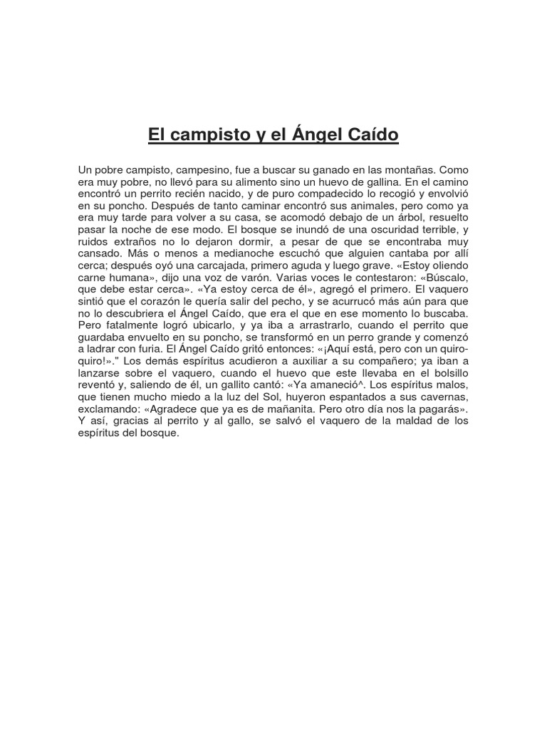 El Campisto y El Ángel Caído | PDF