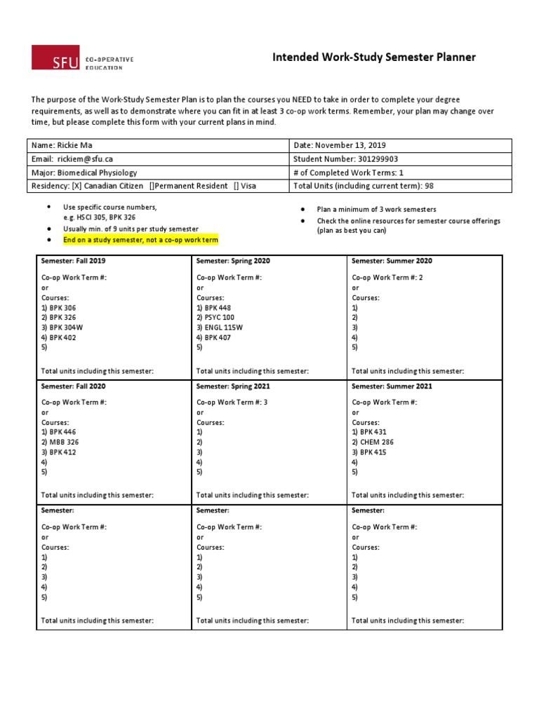 Work-Study Planner for Students | PDF | Immigration Law | Government ...