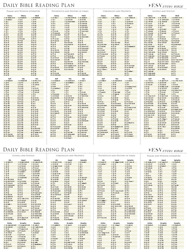 ESV Bible Study Plan | PDF | Hebrew Bible | Supernatural Books