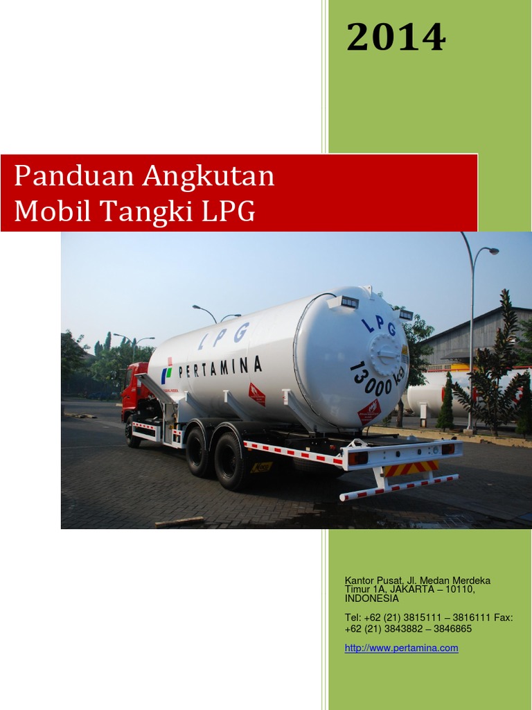 Standarisasi Angkutan Mobil Tanki LPG (Panduan Mobil Tanki) | PDF