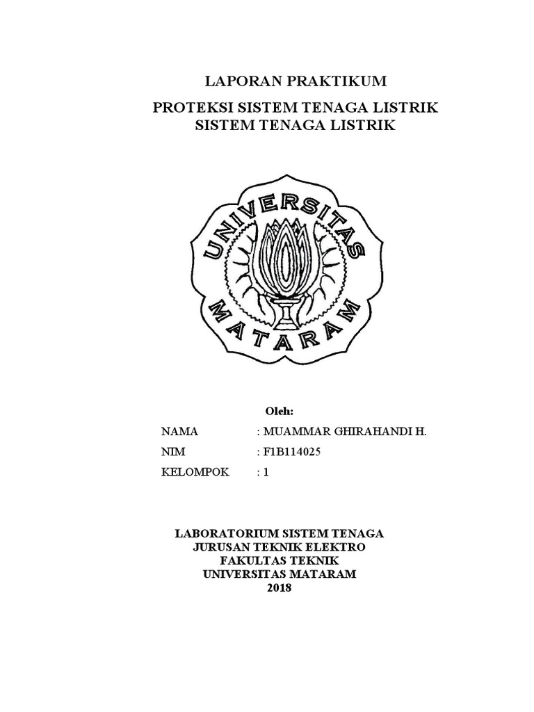 Laporan Praktikum Proteksi Sistem Tenaga | PDF | Komputer | Teknologi ...