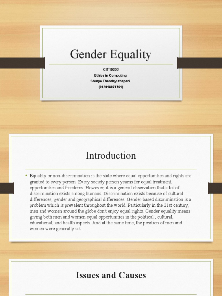 Gender Equality | PDF | Woman | Gender Equality