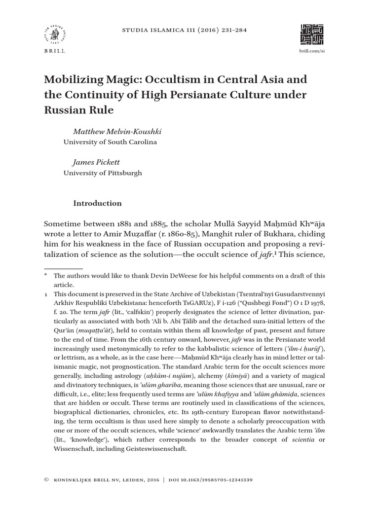 Islamic Magic in Uzbekistan PDF | PDF | Occult | Sufism