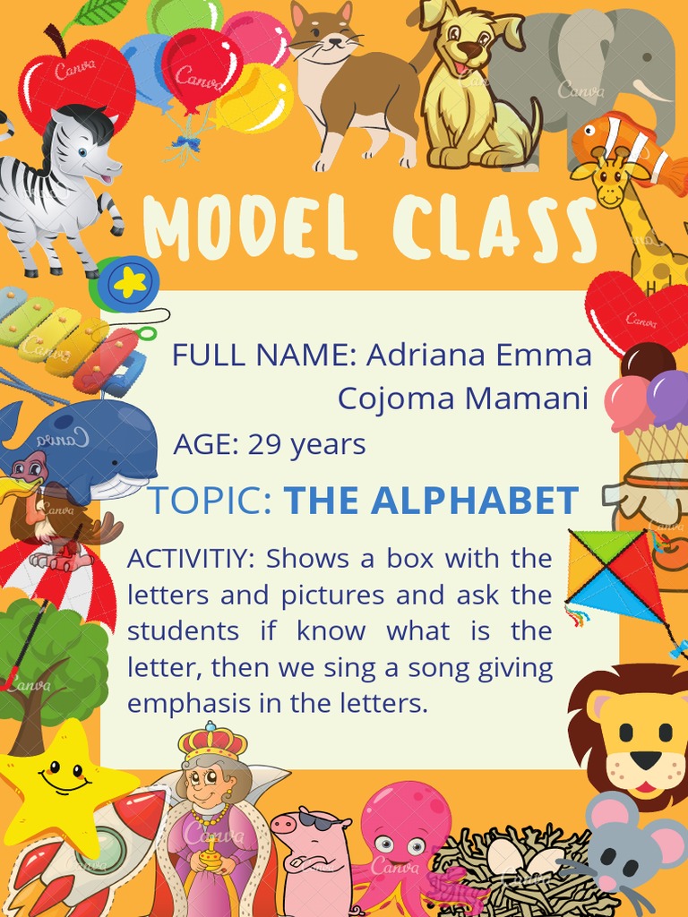 Model Class: Topic: The Alphabet | PDF