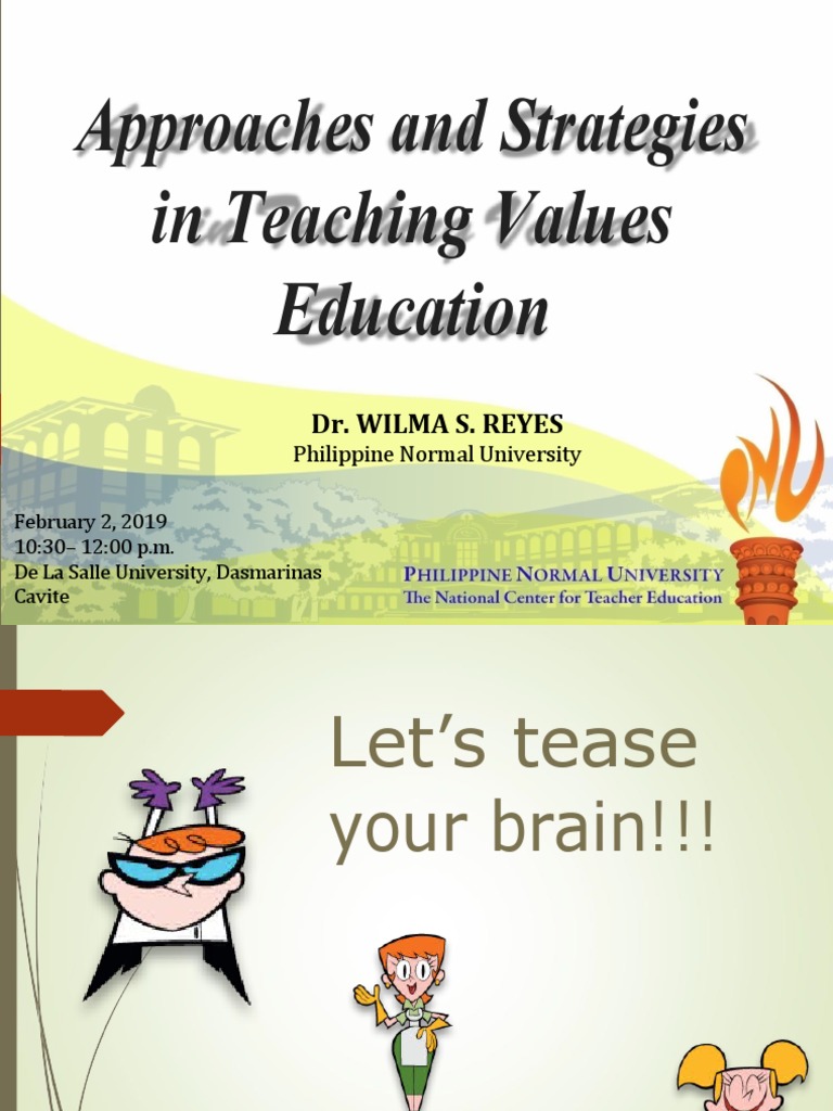 Teaching Approaches in Values Education | PDF | Teaching Method | Self ...