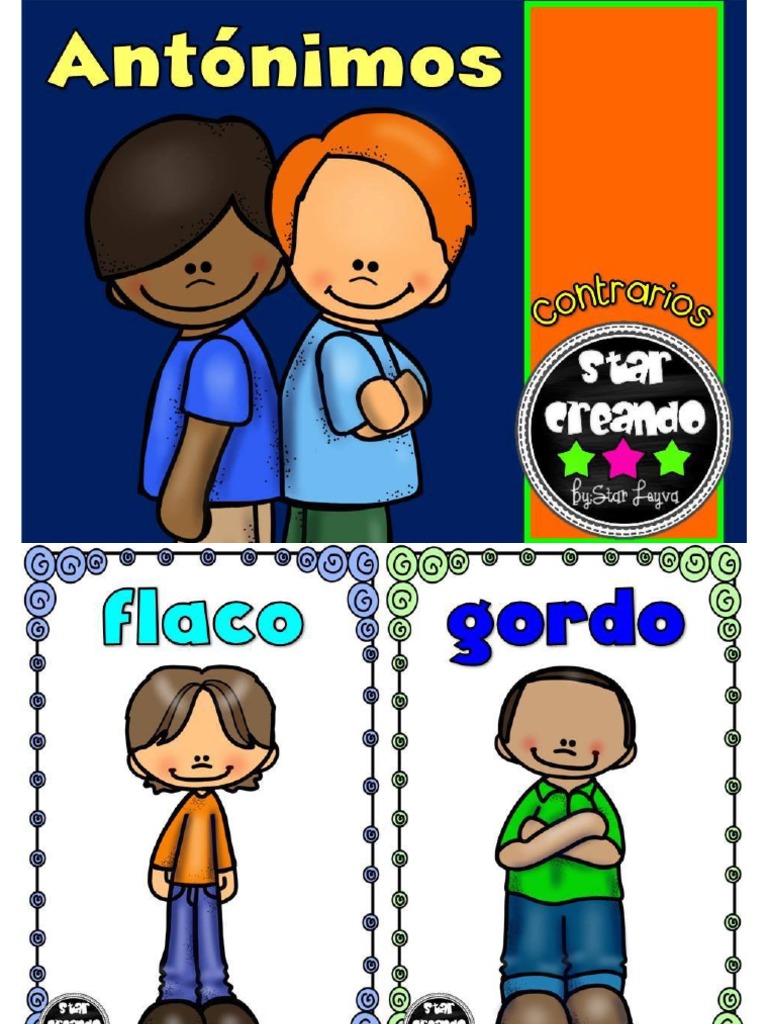 Tarjetas Antonimos PDF | PDF