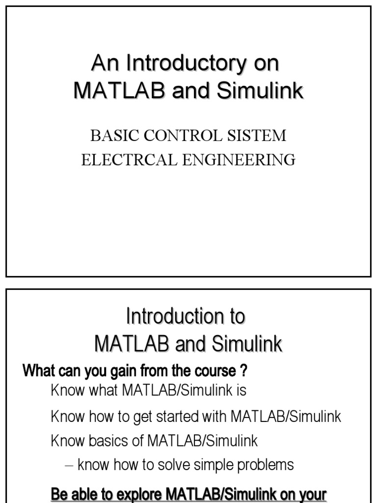 Matlab Simulink Tutorial | PDF | Matlab | Array Data Structure