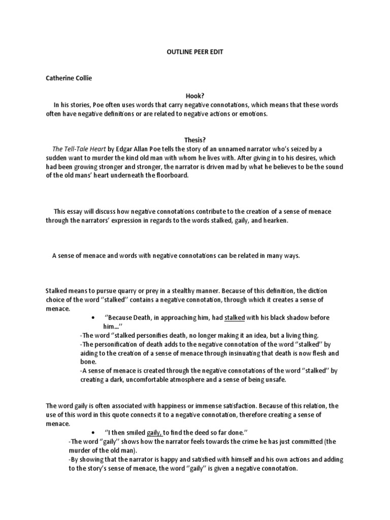 Peer Edit Outline | PDF