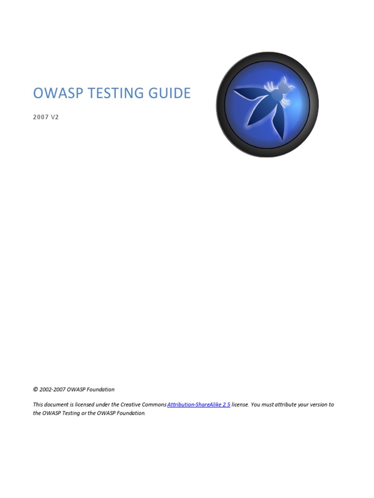 EN - OWASP Testing Guide v2 | PDF | Vulnerability (Computing ...