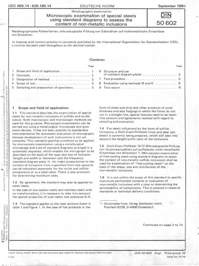 Din 50602 Engl PDF | PDF