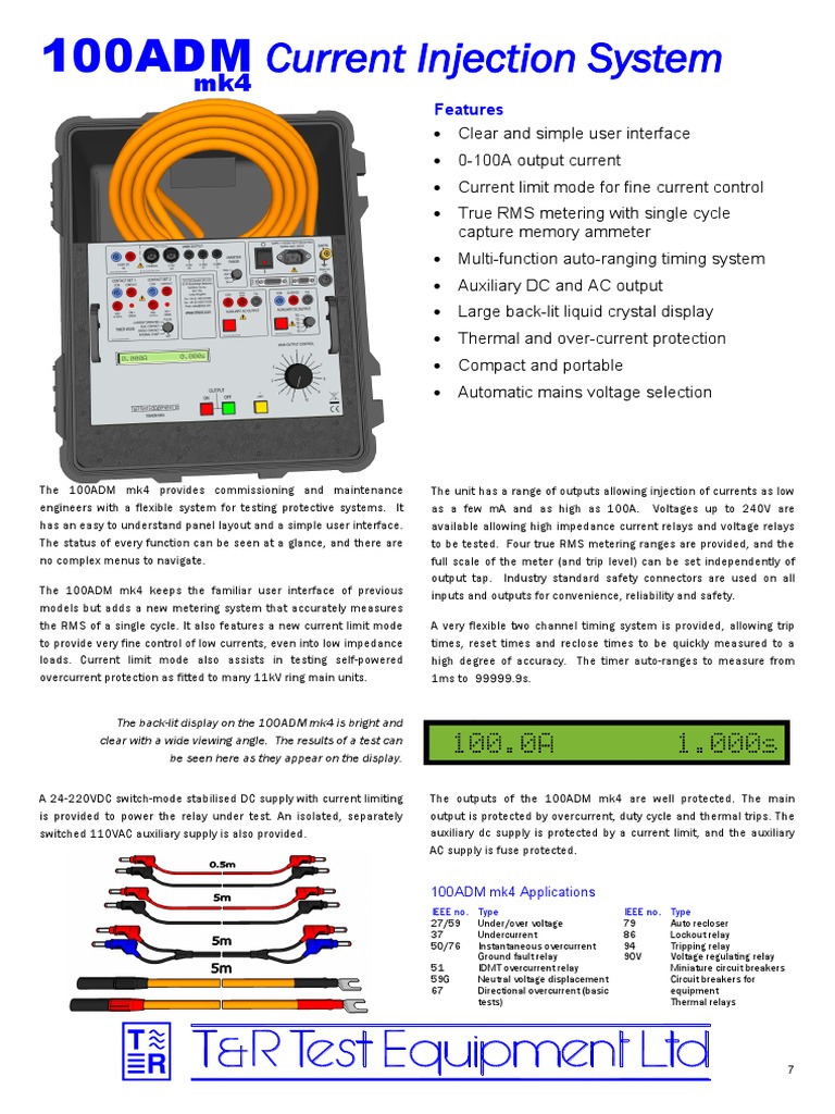 Current Injection System: Features | PDF | Relay | Electronic Engineering