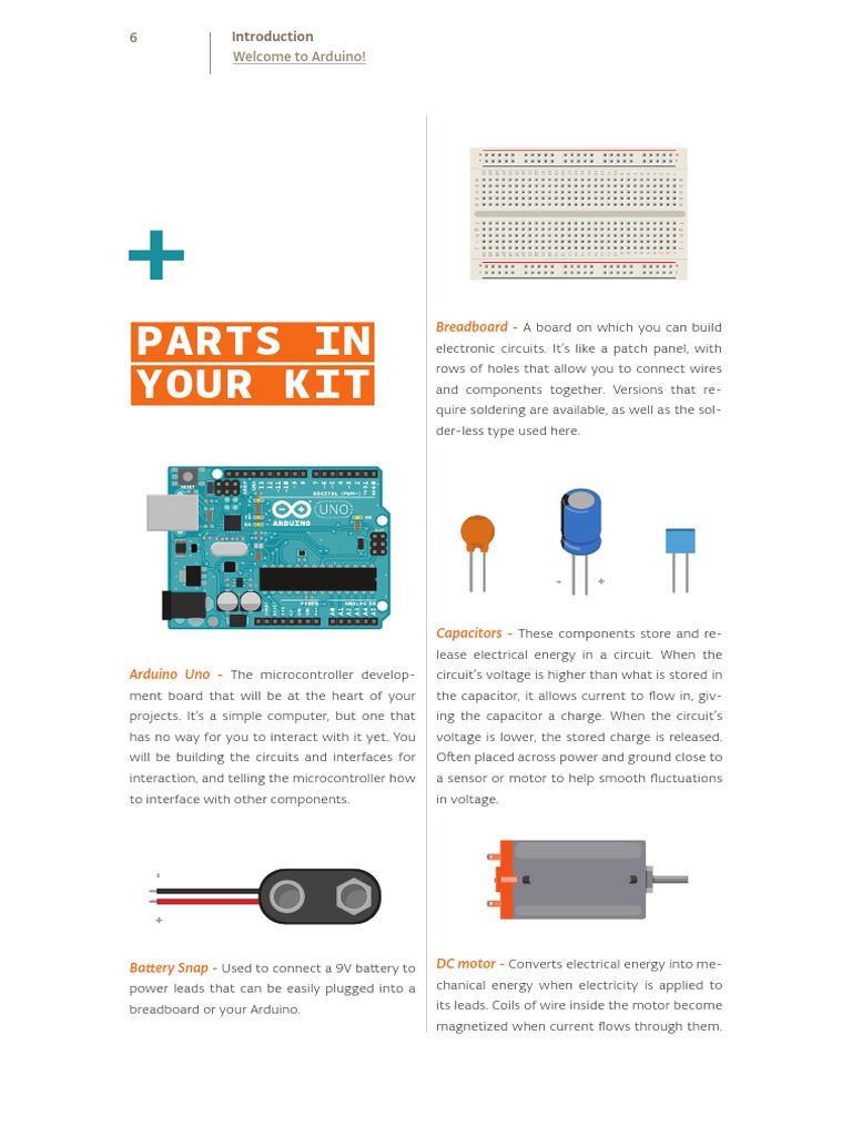 Parts in Your Kit: Breadboard | PDF | Resistor | Electronic Circuits