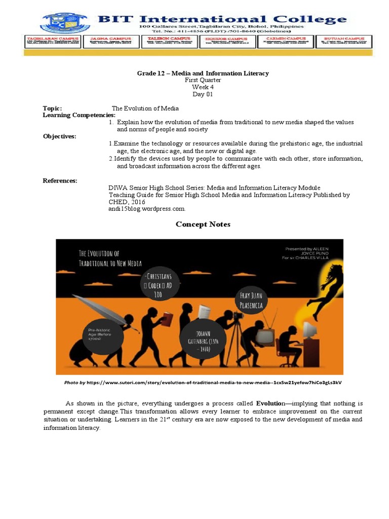 Grade 12 - Media and Information Literacy: Concept Notes | PDF ...