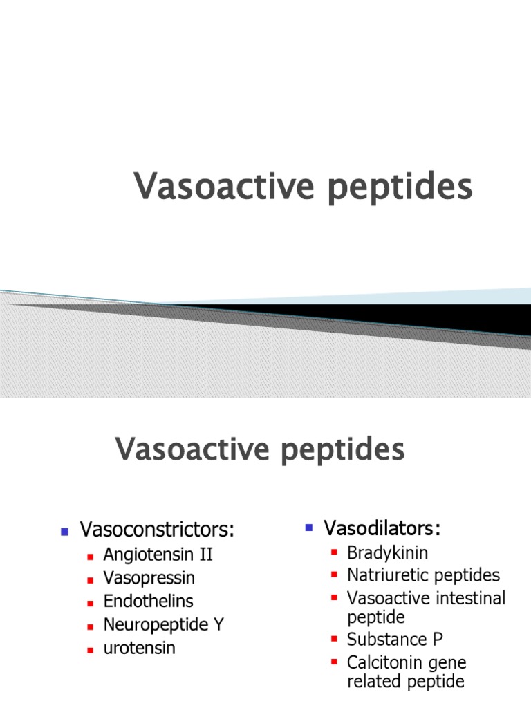 Vasoactive Peptides | PDF | Vasodilation | Angiotensin
