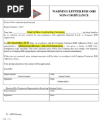 Safety Warning Letter Format | PDF
