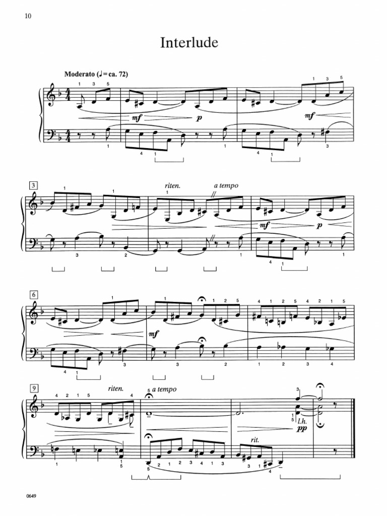 William Gillock - Interlude PDF | PDF