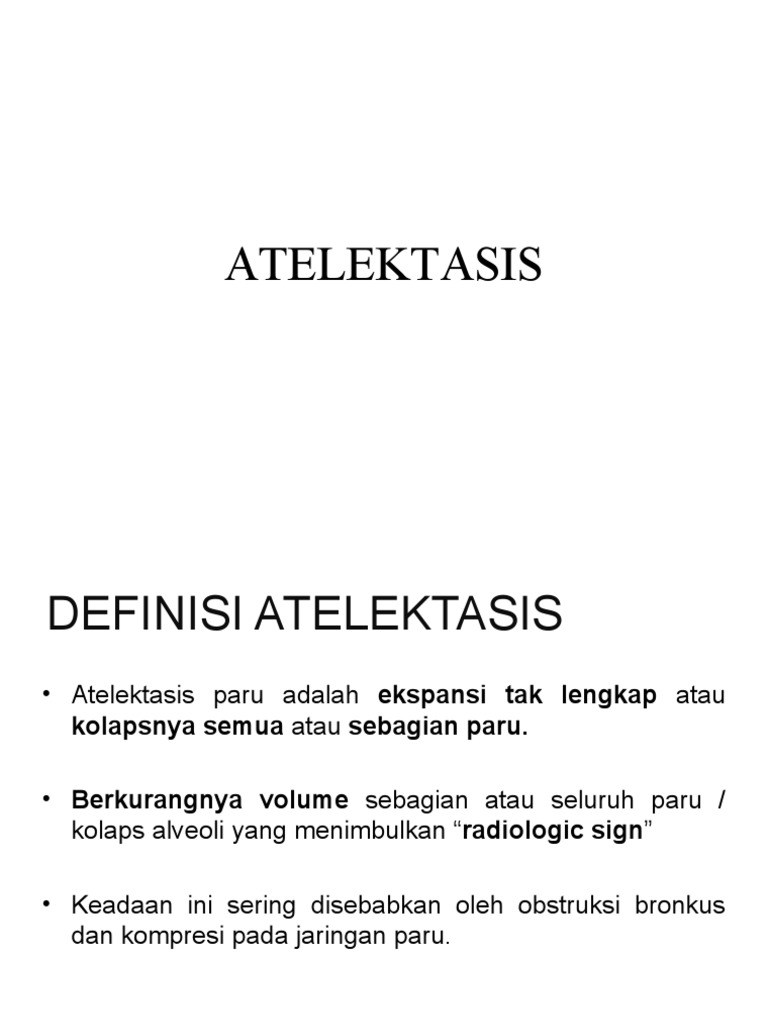 Atelektasis | PDF