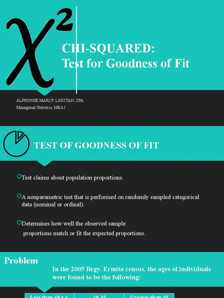 Chi-Squared: Test For Goodness of Fit | PDF | Goodness Of Fit | Statistics
