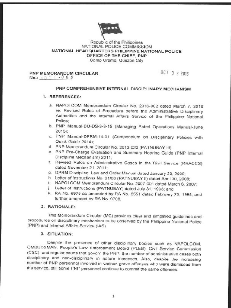 PNP MC 2016-062 PDF | PDF