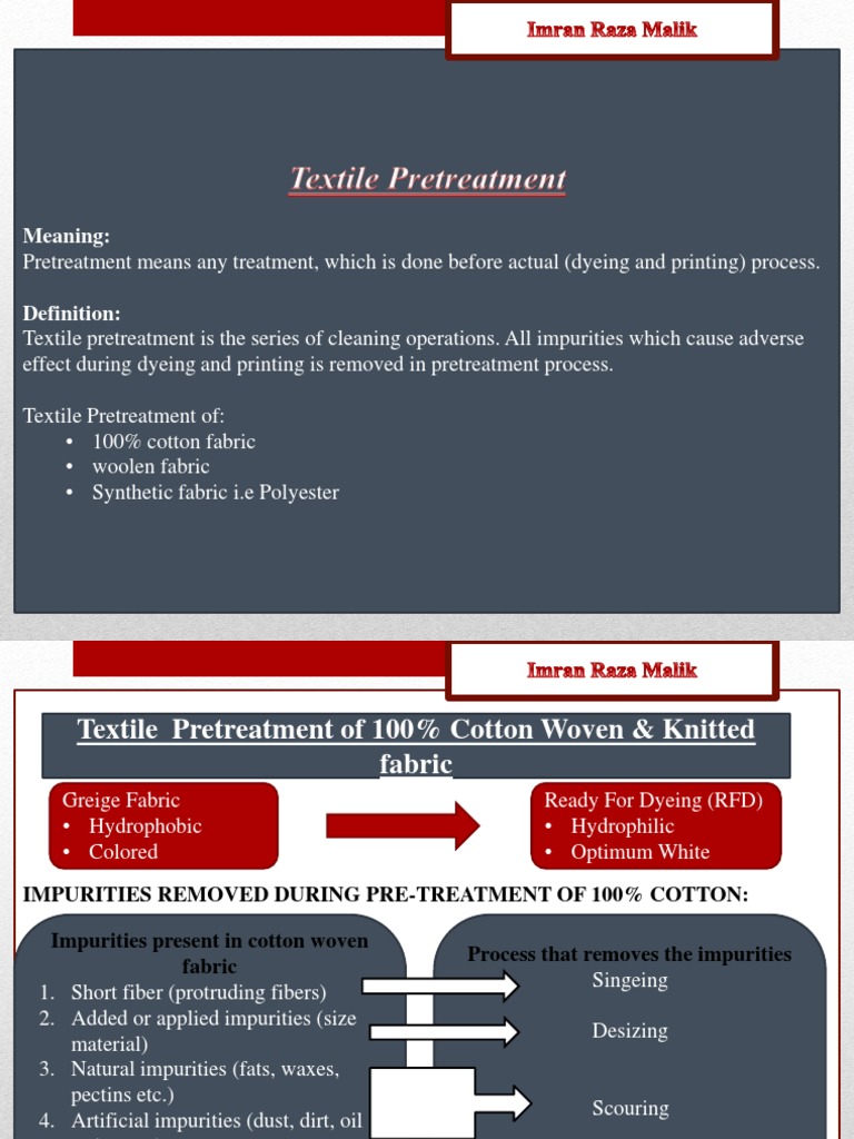 Textile Pretreatment: Processes for Removing Impurities from Cotton ...