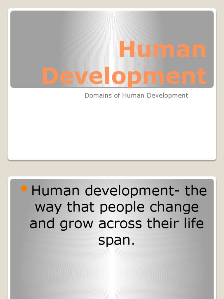 Human Development Domains | PDF