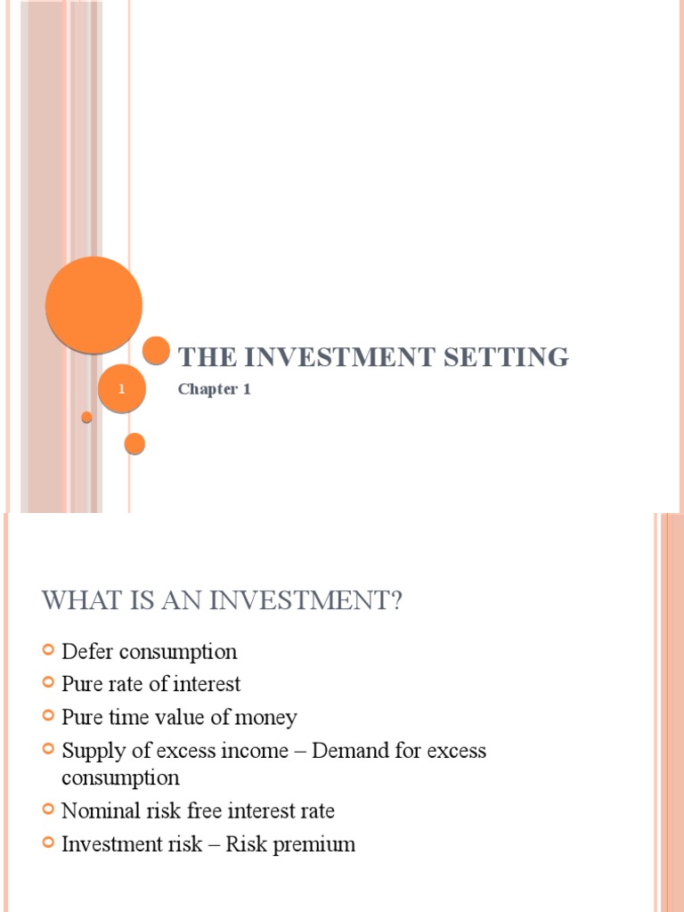 The Investment Setting | PDF