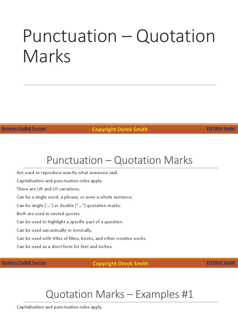 5.1 Quotation Marks PDF | PDF | Quotation Mark | Punctuation