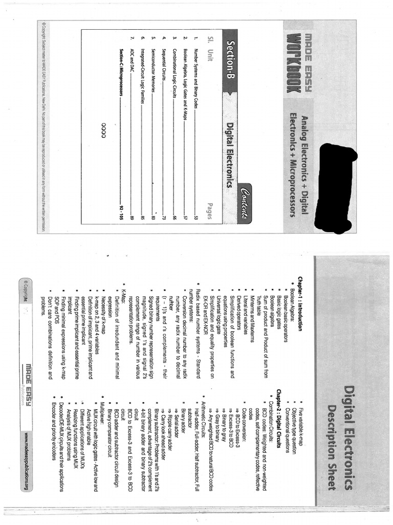 Digital Electronics and Microprocessor Work Book | PDF