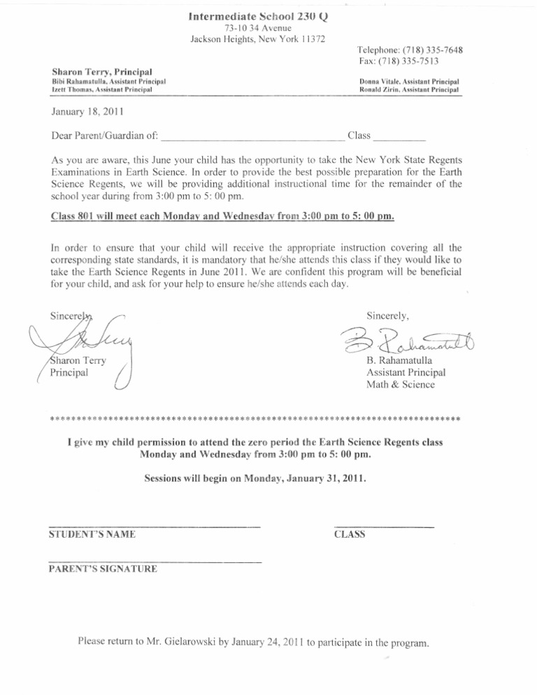 Science Regents Letter | PDF | Behavior Modification | Learning