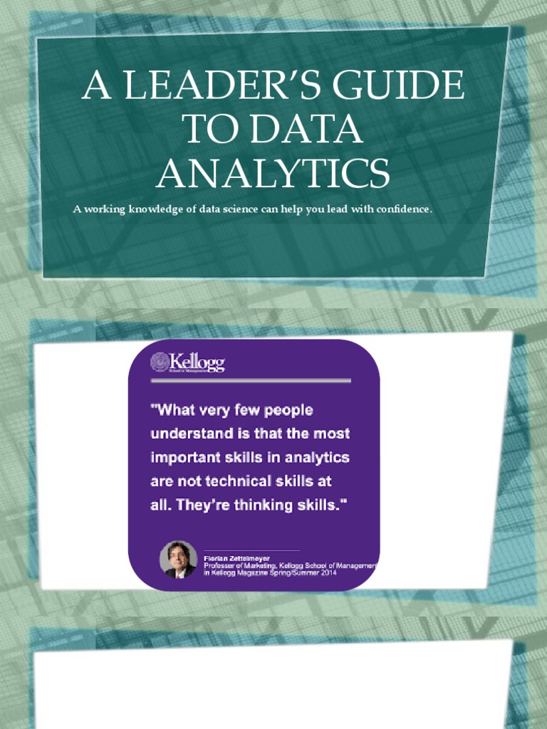 A Leader's Guide To Data Analytics | PDF | Analytics | Data